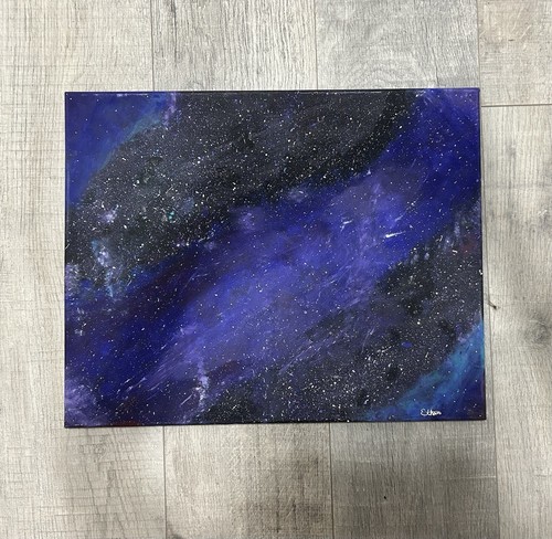 Original Galaxy Painting – 16x20 Hand-Painted Cosmic Canvas – One of a ...