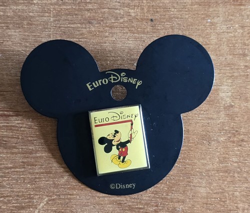 Euro Disney Mickey Mouse Recantangle Pin New on card Vintage Deadstock ...