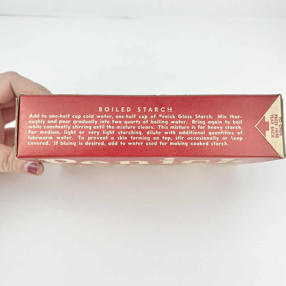 Vintage Penick Gloss Starch 1940 Laundry Starch Net Weight 1 lb NEW ...