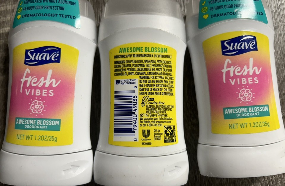 Suave Fresh Vibes Awesome Blossom Deodorant - Lot Of 3 - Discontinued ...