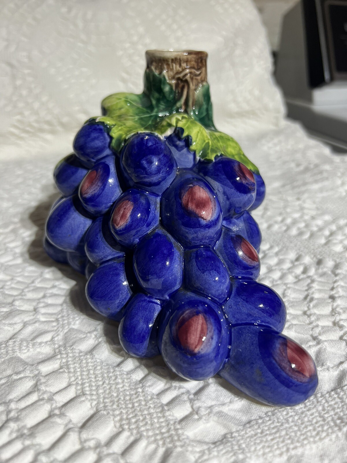 VintageHand Painted Ceramic Grape Cluster Cork Decanters Italy for Gump ...