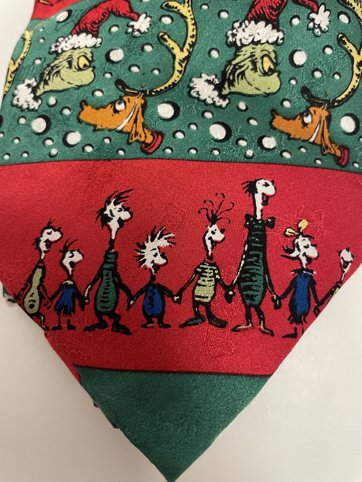Dr Seuss Neck Tie How Grinch Stole Christmas Silk Hol… - Gem