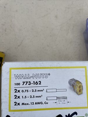 (5 boxes of 100) WAGO 773-162 Wall-Nuts Push-Wire marrette/nut | eBay