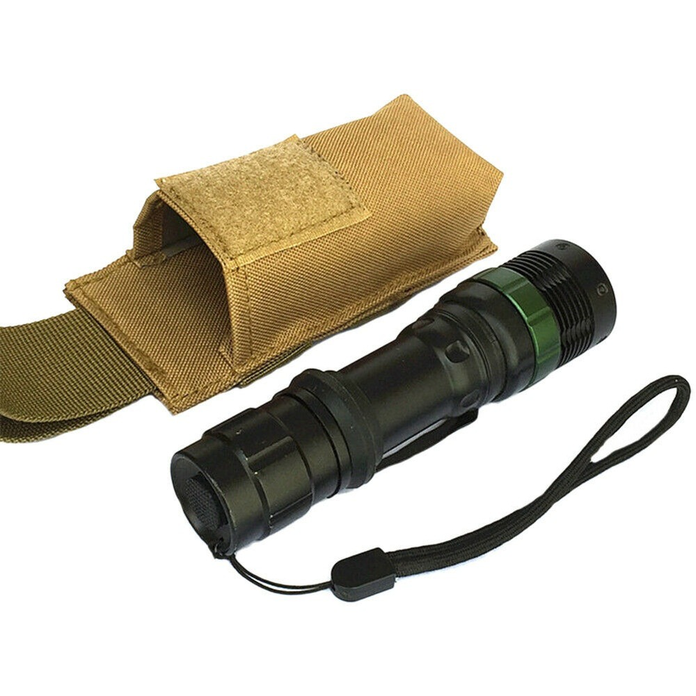 Tactical Molle Flashlight Pouch Military Hunting Magazine Pack Knife ...
