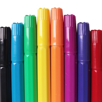 8Pc JUMBO FIBRE PEN SET Chunky Thick Felt Pens Easy Grip Kids Colouring ...