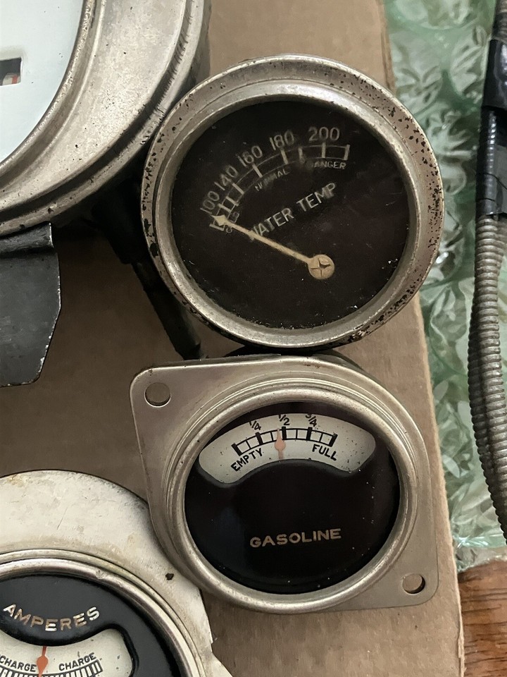 Antique 1930s Chevy GM Auto Parts Lot AMPS OIL TEMP SPEEDOMETER Gauges ...