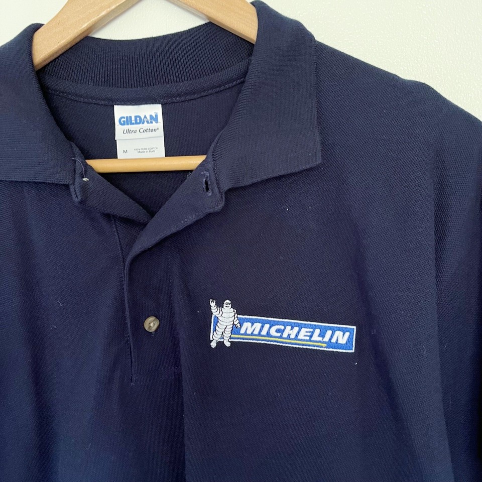 Michelin Men's Blue Polo Shirt Sleeve Shirt Gildan Ultra Cotton M ...