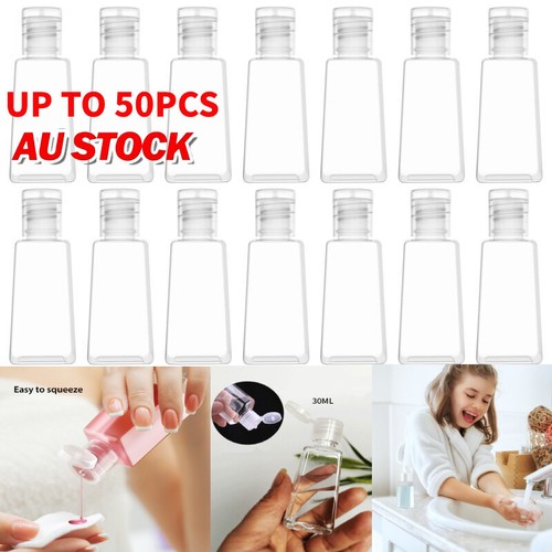 10/50PCS 30ml Trapezoidal Empty Bottles Refillable Plastic Container ...