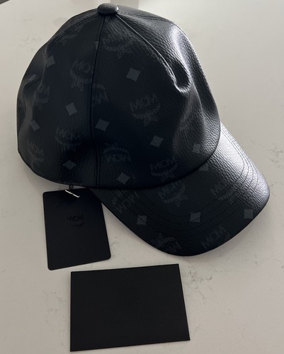 NWT MCM Collection Cap Hat Visetos Logo Monogram Black One Size ...