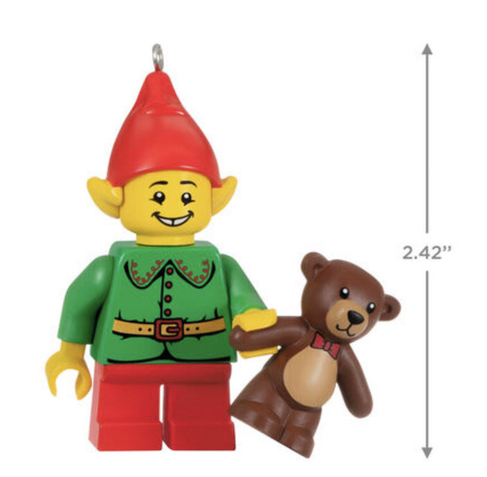 Hallmark 2021 LEGO Elf and Teddy Minifigure Keepsake Christmas Ornament ...
