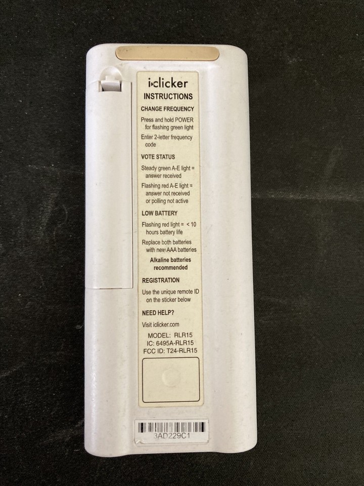 iClicker + Plus Student Response Remote Control Model RLR15 Tested | eBay