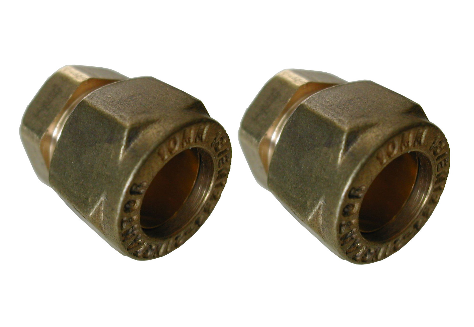10mm Compression Stop End Caps / Blanks (2 Pack) Brass Plumbing ...