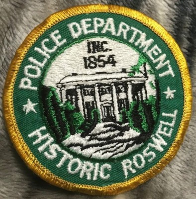 vintage "HISTORIC ROSWELL POLICE DEPARTMENT" PATCH ga GEORGIA LAW ...