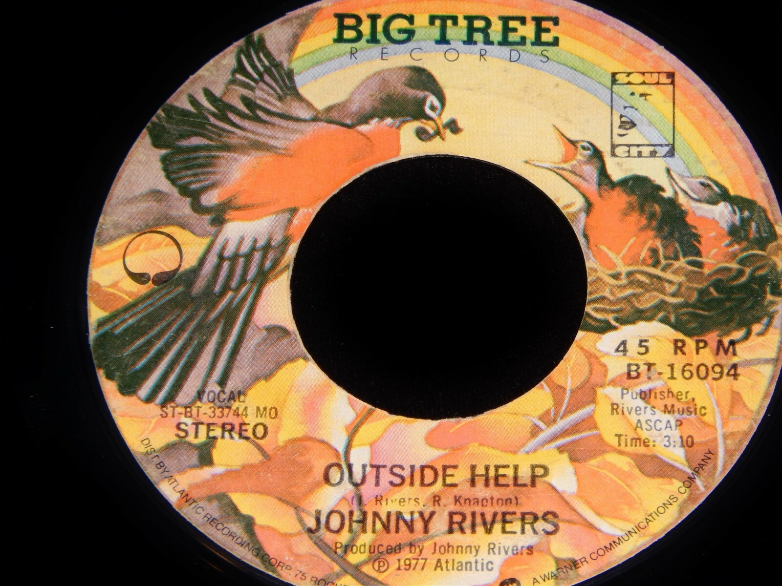 Vintage Record,JOHNNY RIVERS: SWAYN' TO THE MUSIC (SLOW DANCIN'),45 rpm ...