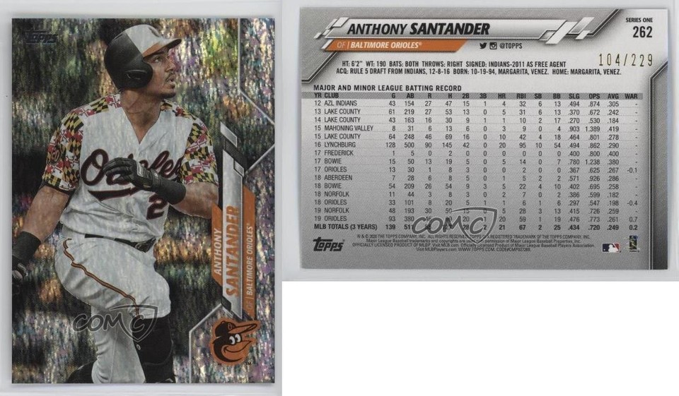 2020 Topps Hobby Foilboard 104/229 Anthony Santander #262 4r3 | eBay