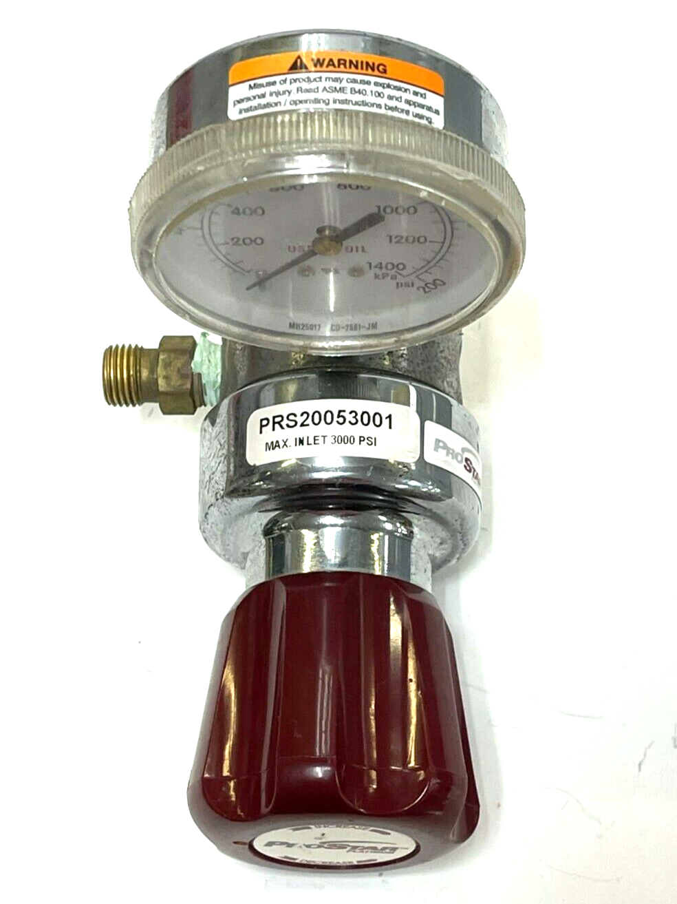PROSTAR PRS20053001 LINE REGULATOR 3000 PSI MAX IN 3" PRESSURE GAUGE 0 ...