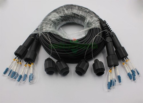 LC-LC UPC SM TPU Field Armored Fiber Cable 8 Strand Fiber Optic Patch ...