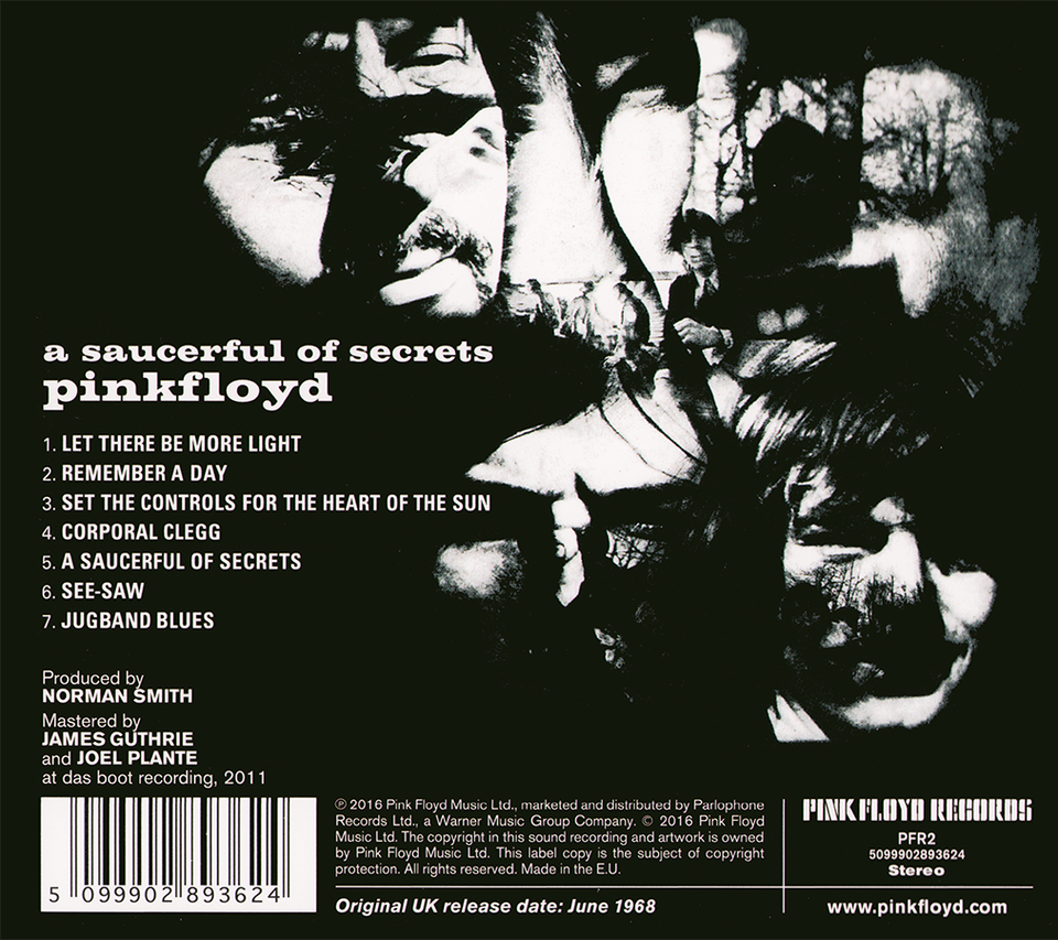 Pink Floyd ~ A Saucerful Of Secrets (1968) CD 2016 Pink Floyd Records ...