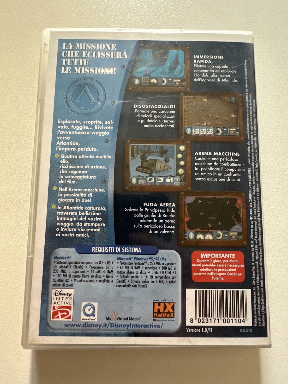 ATLANTIS L'IMPERO PERDUTO PC CD ROM GIOCO VIDEOGIOCO VERSIONE ITALIANA ...