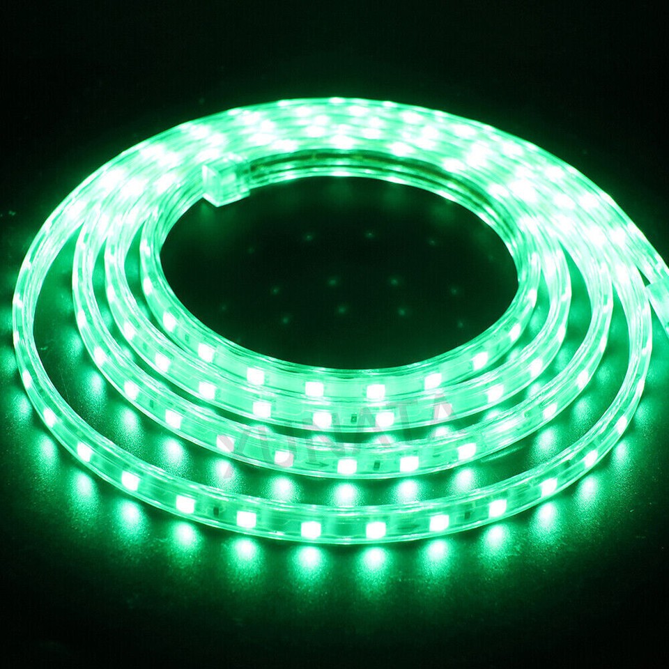 RGB LED Strip Lights 220V 240V 5050 SMD Rope Tape Waterproof IP67 UK ...
