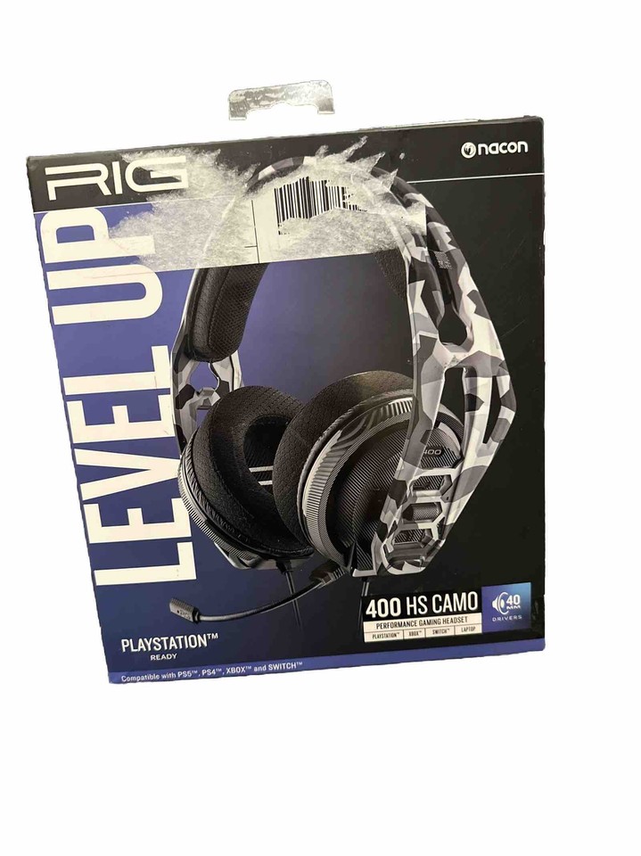 Nacon RIG 400HS Stereo Gaming Headset PlayStation xBox Switch Laptop ...