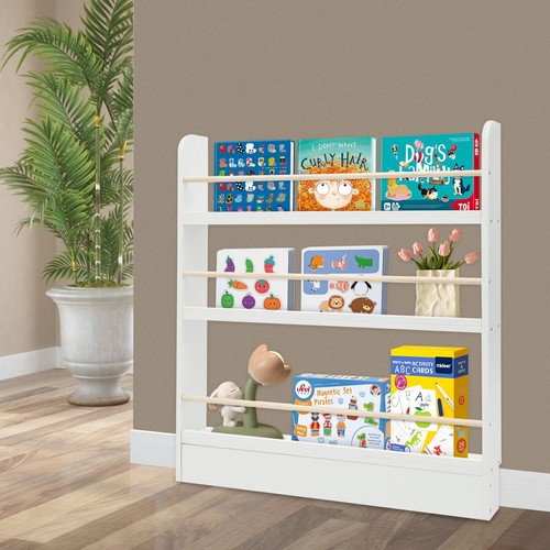 3-Tier Bookshelf, Standing Book Shelf, Floor Bookcases Display Racks ...