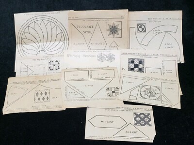 10 Vintage ORIGINAL Kansas City Star Newspaper Patterns Quilt Patterns ...