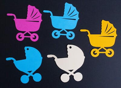 Baby Pram die Cuts Embellishments for Scrapbooking and Cards | Pram ...