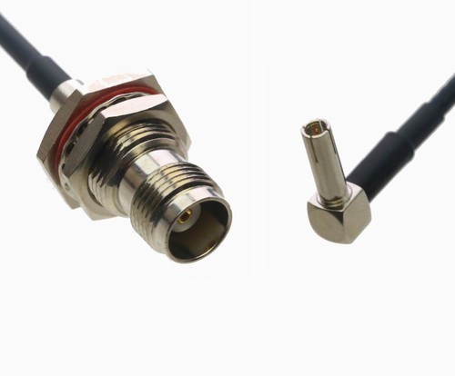 TNC Female Bulkhead to TS9 Male Elbow RF Coaxial Cable For Antenna ...