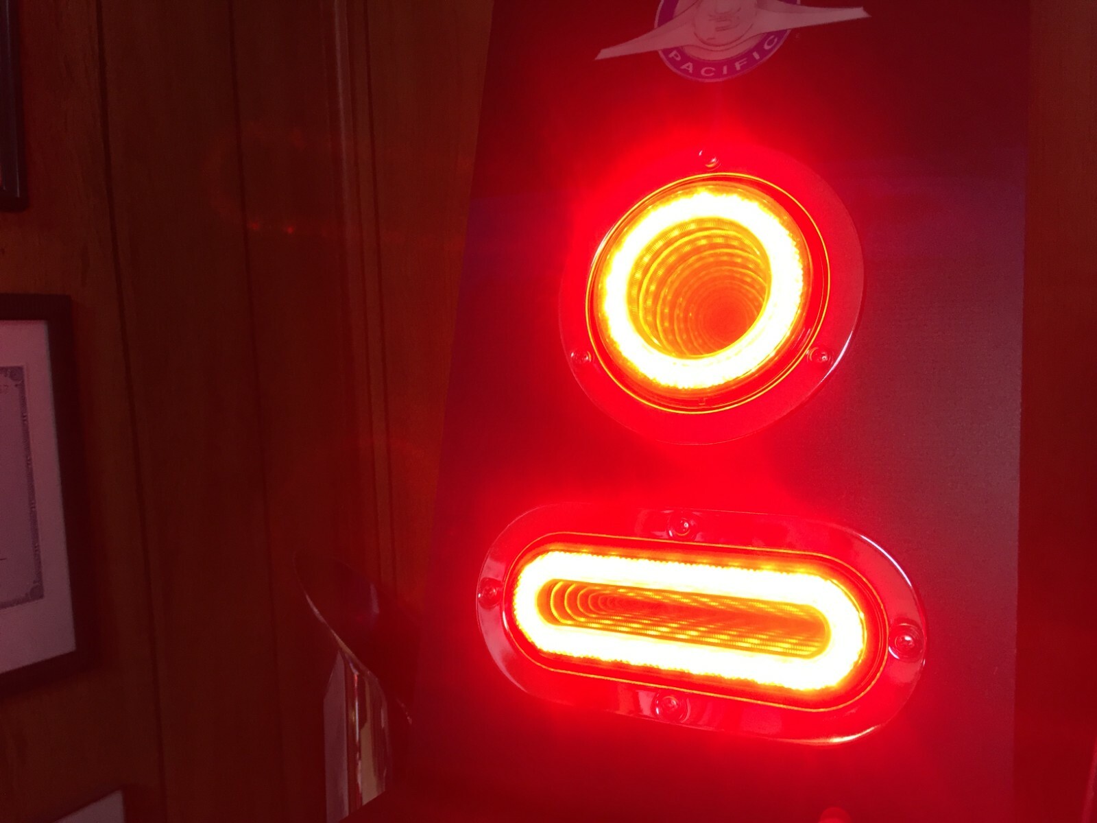 Oval 6" Mirage 24 LED Stop Turn Tail Light Red Lens Super Bright ...