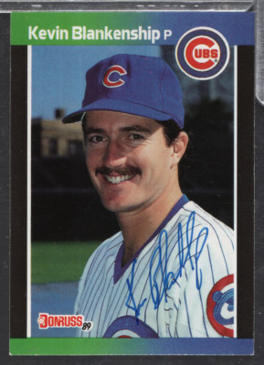 Kevin Blankenship Cubs Autographed 1989 Leaf Donruss #658 w/COA ...