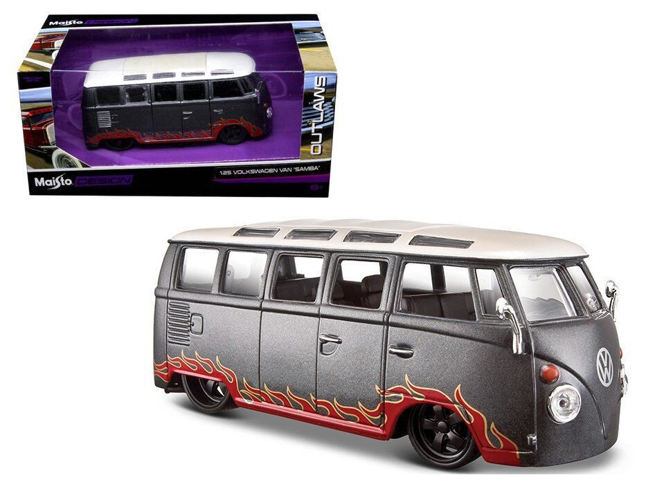 VW VOLKSWAGEN VAN BUS OUTLAWS 1:25 Scale Diecast Model Car Die Cast Car ...