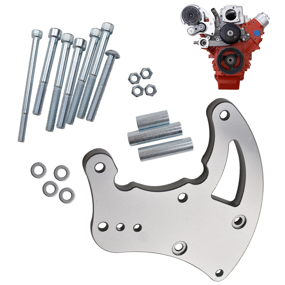 A/C Compressor Silver High Mount Bracket For LS1 LS2 LS3 LS6 Truck/SUV ...