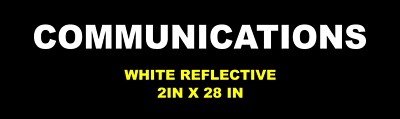 Custom letterS communications 2in tall white reflective | eBay