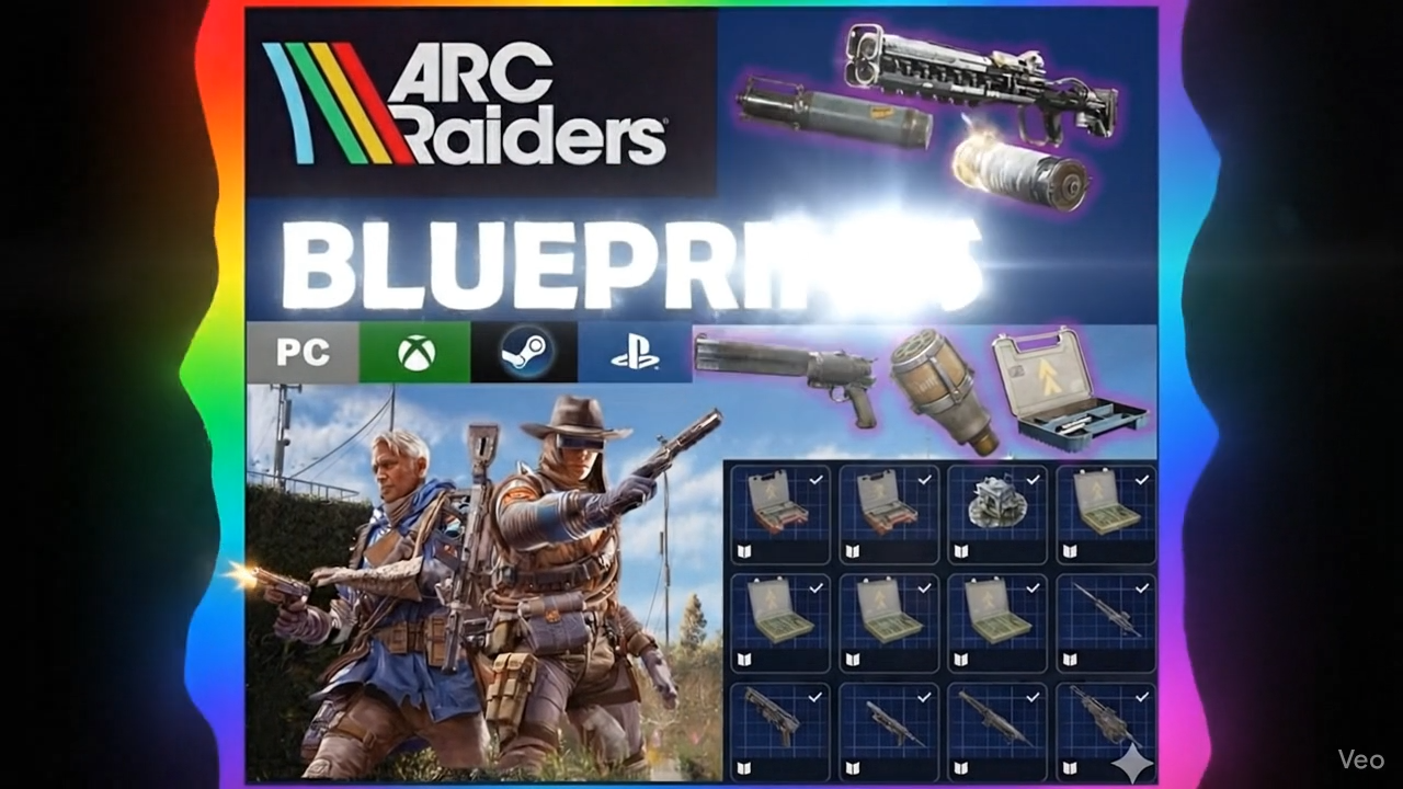 ARC RAIDERS BLUEPRINTS ⭐Powered Descender / White Flag / Crash Mat ...