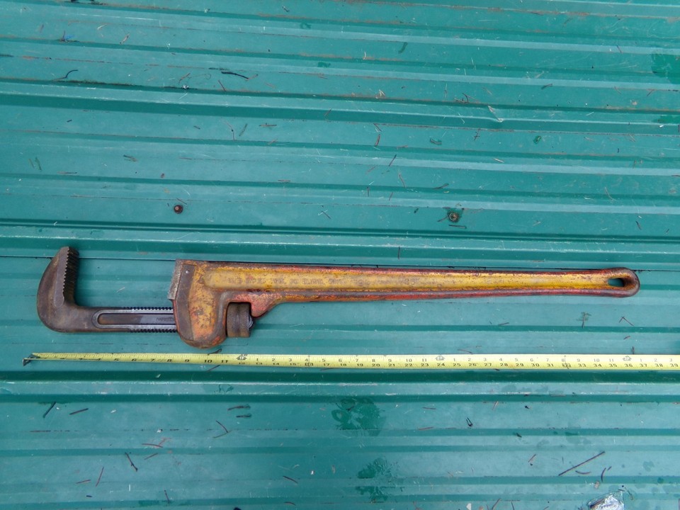 Ridgid 36 inch Steel Pipe Wrench Heavy Duty 6" Cap. Good Crisp Jaws | eBay