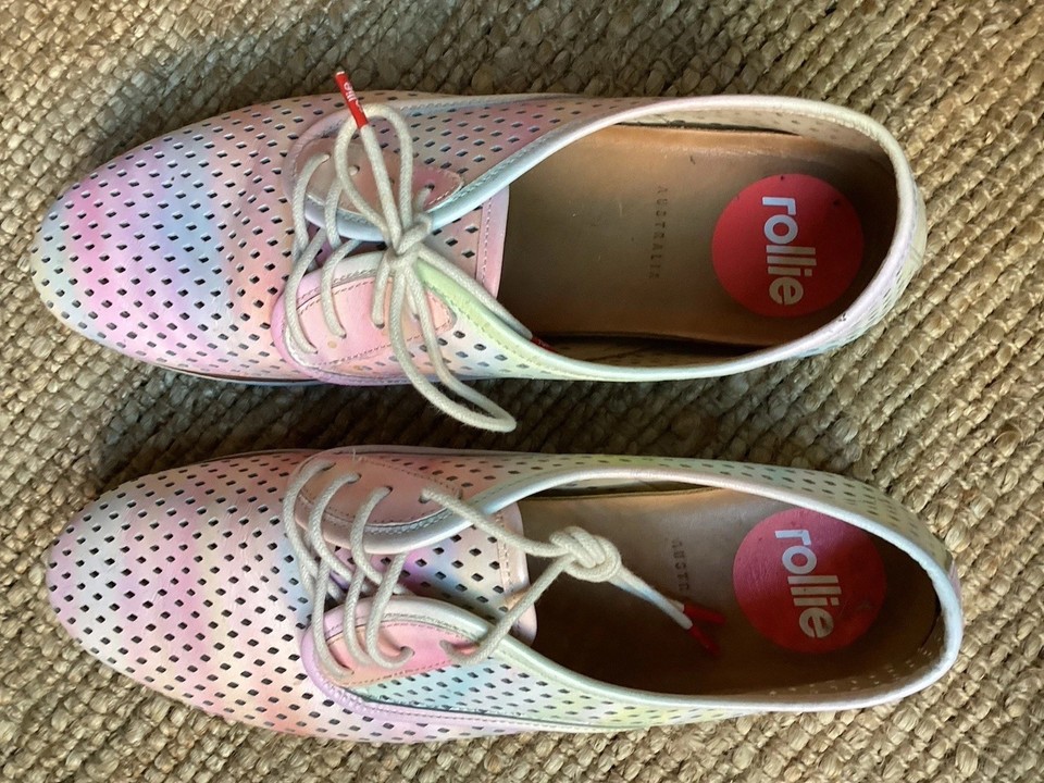 Rainbow ROLLIE LACE UP SHOES SIZE 10 ,Read Measurements | eBay Australia