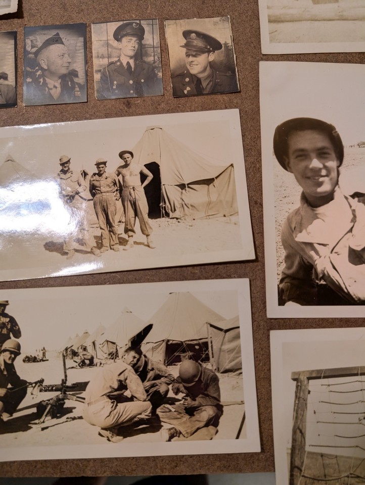 Vintage WW2 Era BW Photo Snapshot Lot 40+ Uniform Soldiers USO Show ...