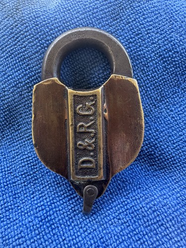 Denver & Rio Grande Brass Railroad Lock Narrow Gauge D&RG Railway ...