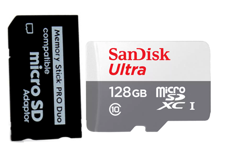 64GB 128GB MEMORY STICK PRO DUO ADAPTER FOR PSP E1000 E1003 1000 2000 ...