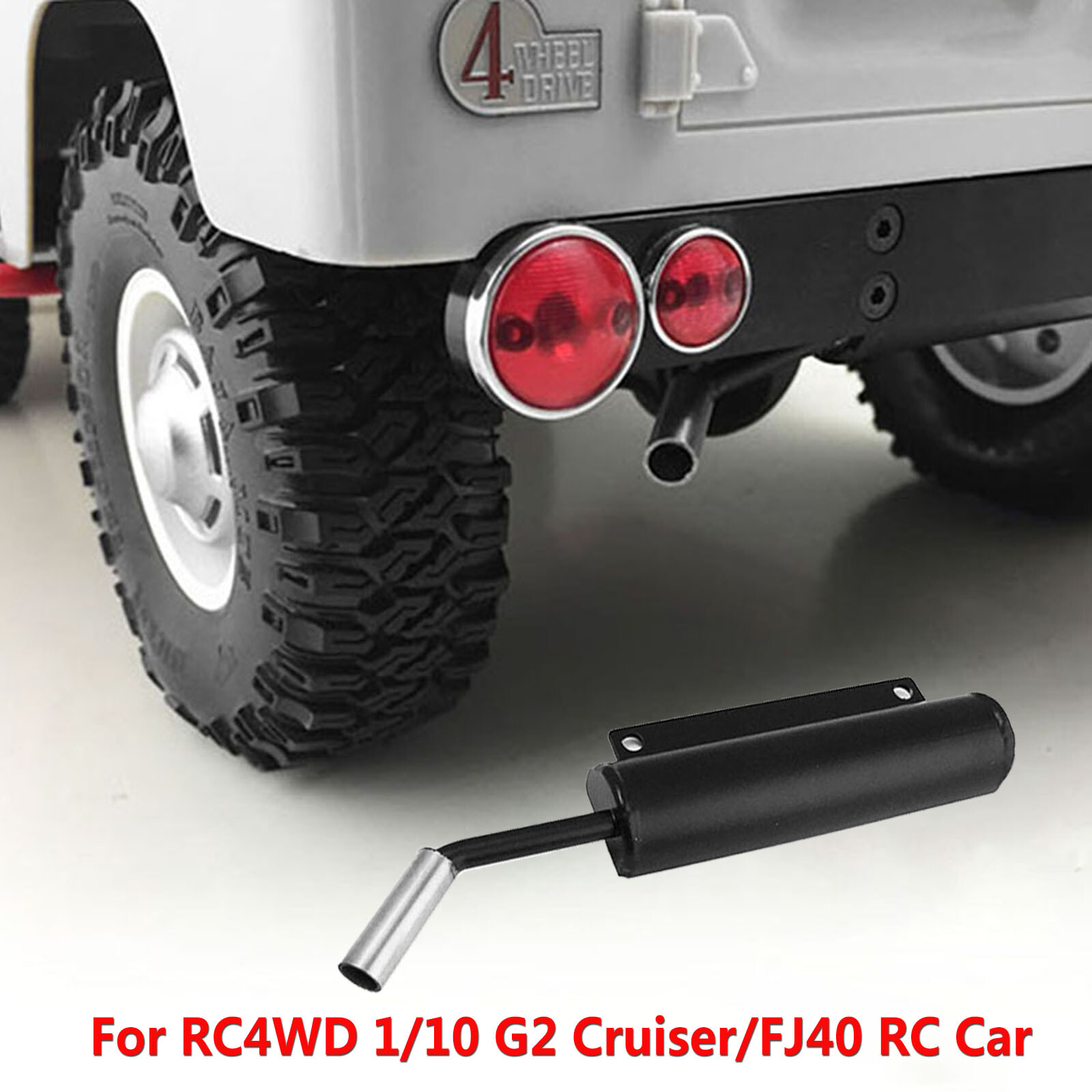 for CCHAND Rc4wd 1/10 G2 Cruiser/fj40 RC Car Metal Exhaust Simulated ...