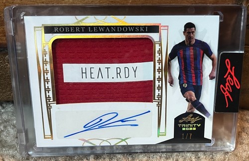 2023 Robert Lewandowski Autograph Match Worn BIG Jersey Patch Auto 1/7 ...