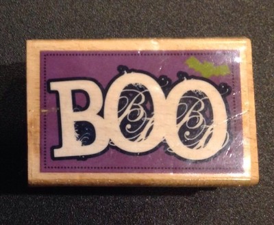 Hampton Art Boo Rubber Stamp Studio G Halloween Bat | eBay