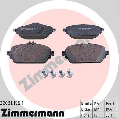 Fits Mercedes Benz OEM Pair Front Brake Discs pads W205 C200 ...