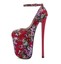 22Cm Super High Heel Stiletto Heel Women Floral Ethnic Style Platform ...