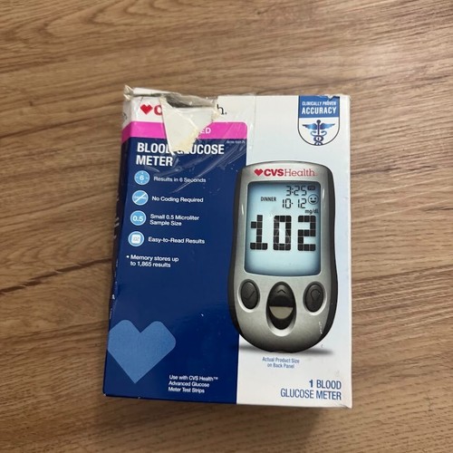 CVS Health Advanced Blood Glucose Meter Self-Monitor Glucometer Exp ...