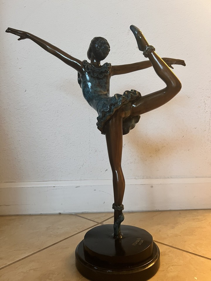 Stunning Numbered Bronze Sculpture Prima Ballerina Dancer Ballet Metal ...