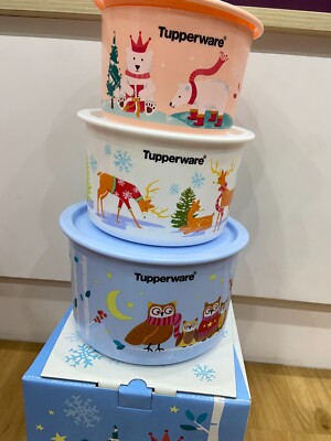 Tupperware Christmas Winter Collection Set (3pcs) | eBay Australia