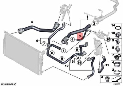 Genuine BMW F20 F20N F21 F21N F22 F23 Radiator Coolant Hose OEM ...