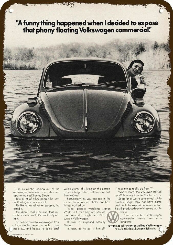 1973 VOLKSWAGEN BEETLE Car VW Floats Vintage Look DECORATIVE REPLICA ...
